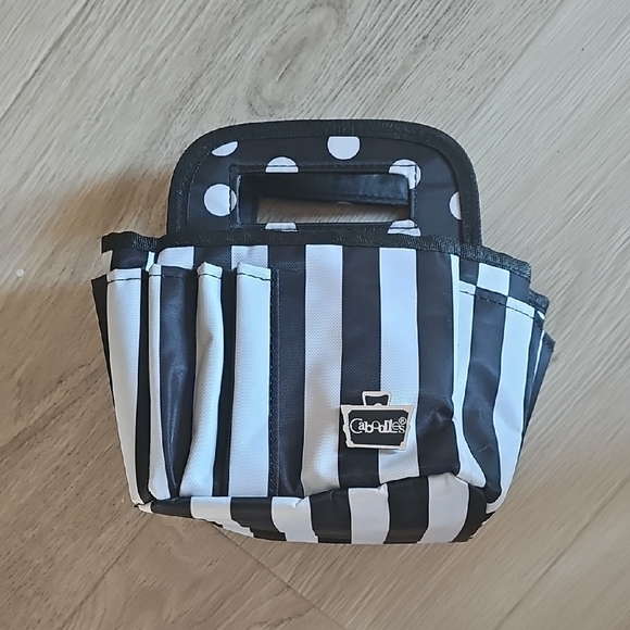Caboodles | Bags | Caboodles Black And White Striped Cosmetic Bag ...